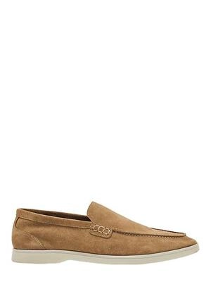 REISS Suede Slip-on Loafers - Stone
