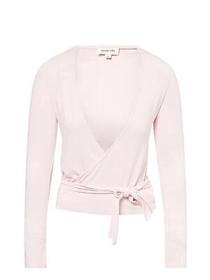 SISTERLY TRIBE Modal-jersey Wrap Top - Ballet Slipper