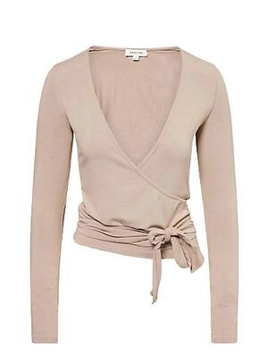 SISTERLY TRIBE Modal-jersey Wrap Top - Clay