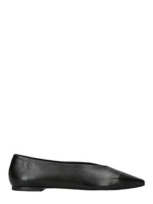 AeydĒ Betty Square-toe Nappa Leather Ballet Flats - Black