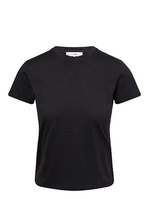 FRAME The Baby Short Sleeve Cotton Jersey T-shirt - Black