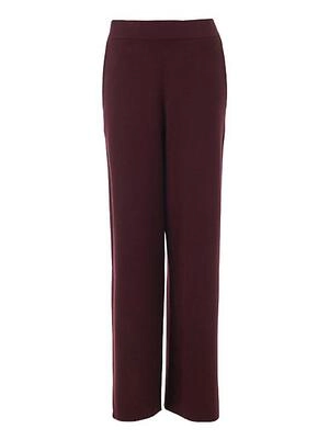 LEEM High-rise Wide-leg Knitted Trousers - Red
