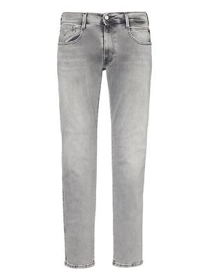 REPLAY Anbass Hyperflex Slim-leg Stretch-denim Jeans - Medium Grey