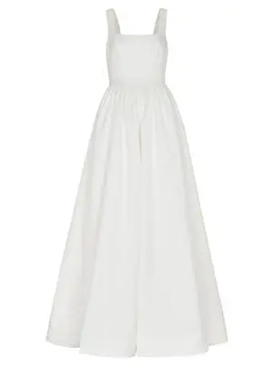 Whistles Square Neck Woven Maxi Wedding Dress - Cream