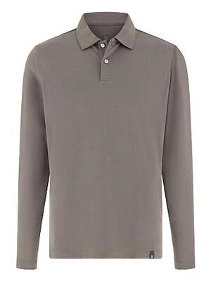 Boggi Milano High-performance S-cafè® Yarn Cotton Piqué Polo Shirt - Mud