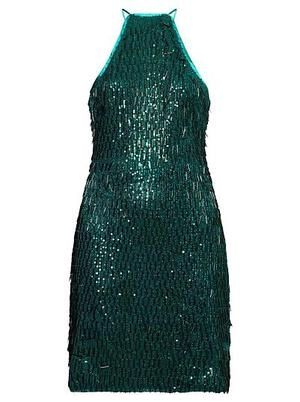 AMY LYNN Sequin Woven Mini Dress - Teal