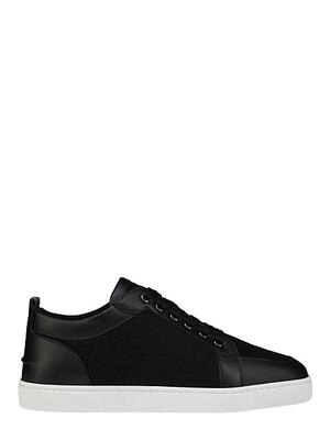 CHRISTIAN LOUBOUTIN Rantulow Flat Leather Trainers - Black