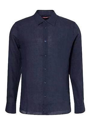 Orlebar Brown Justin Relaxed-fit Linen Shirt - Night Iris