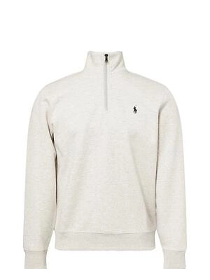 Polo Ralph Lauren Embroidered Logo Long Sleeve Cotton-jersey Sweatshirt - Grey