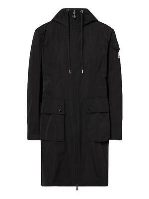 Moncler Laerte Long Tech-woven Parka - Black