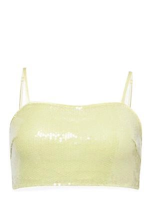 AMY LYNN Sequin Woven Top - Lime