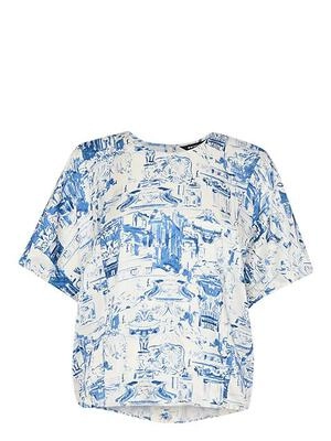 WHISTLES Whistles Rome Print Regular-Fit Woven Blouse