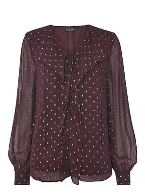 Whistles Metallic Dot-print Woven Blouse - Multi-coloured