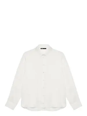 Maje Cecily Silk Shirt 12 Blanc
