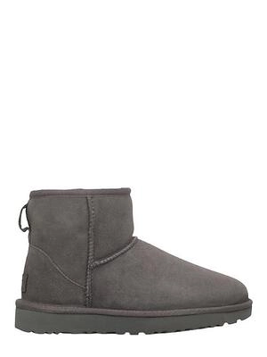 UGG Classic Mini Sheepskin Ankle Boots - Grey