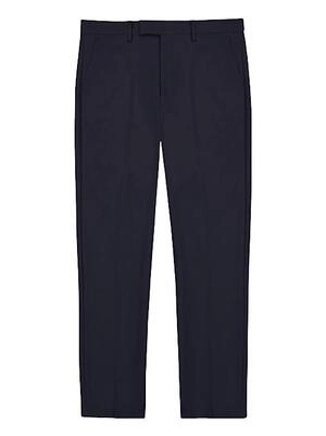 REISS Eastbury Slim-fit Mid-rise Stretch-cotton Chinos - Navy