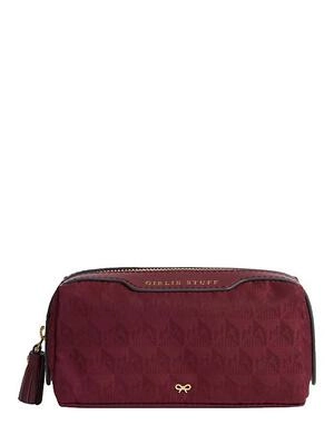ANYA HINDMARCH Girlie Stuff Woven Pouch - Medium Red