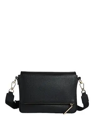 Whistles Large Bibi Leather Crossbody Bag - Black