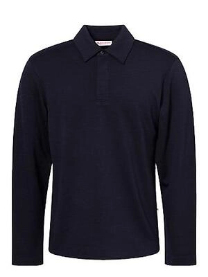 Orlebar Brown Ben Wool Polo Shirt - Night Iris