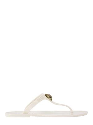 Kurt Geiger Maddison Faux-leather Flat Sandals - Bone