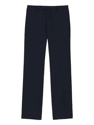 Sandro Slim-fit Straight-leg Stretch-wool Trousers - Bleus