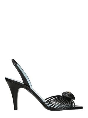 Valentino Garavani Royal 85 Leather Heeled Sandals - Black