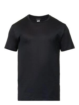 Hanro Crew-neck Regular-fit Cotton-jersey T-shirt - Black