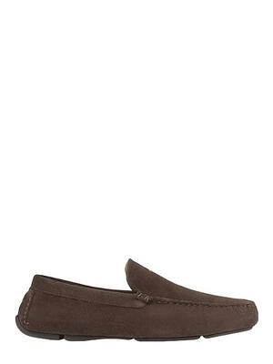 JIMMY CHOO Stanly Driver Suede Loafers - Mocha