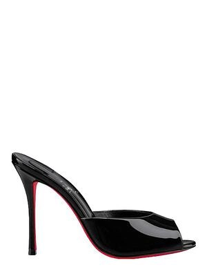 CHRISTIAN LOUBOUTIN Me Dolly Patent Leather Heeled Mules - Black