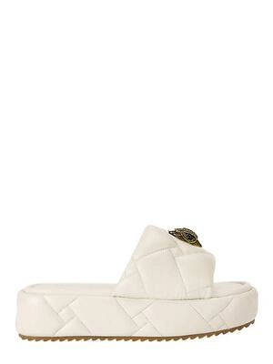 Kurt Geiger Kensington Puff Flatform Leather Sandals - Bone