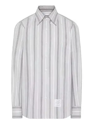 Thom Browne Madras Striped Armband Shirt - Grey