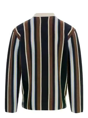 Guest In Residence Striped Rugby Polo Shirt - Blue