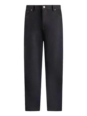 Manière De Voir Contrast Stitch Tapered Fit Jeans - Blue