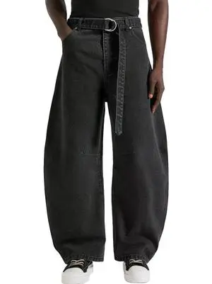 Manière De Voir Xander Barrel-leg Jeans - Black
