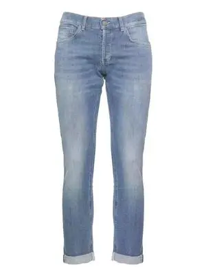 DONDUP Five-pocket Straight Leg Trousers - Blue