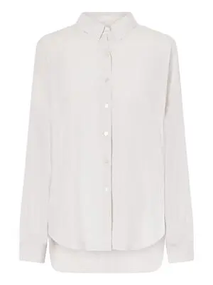 THE ROW Fiora Pinstriped Silk Shirt - Multi