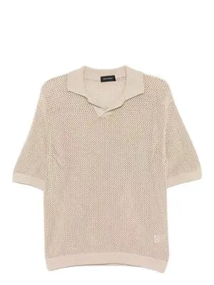 Tagliatore Tilley Knitted Polo Shirt Neutrals