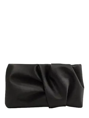 JIMMY CHOO Bonny Satin Clutch Bag - Black