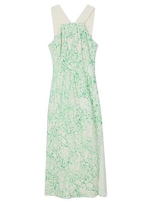 Whistles Buckle-strap Abstract-print Woven Midi Dress - Multi-coloured