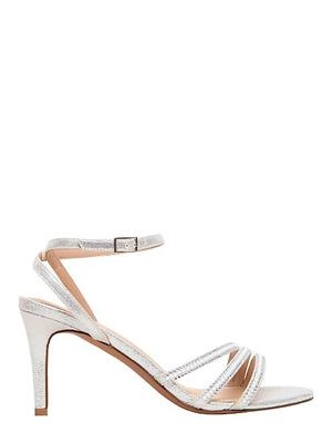 PHASE EIGHT Embellished Mid Heel Sandals - Silver