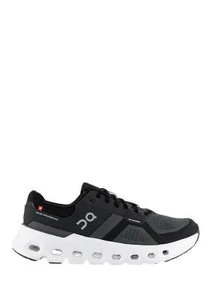 On Cloudrunner 2 Cushioned-sole Mesh Low-top Trainers - Eclipse Black
