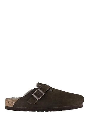BIRKENSTOCK Boston Shearling-lined Suede Clogs - Mocca