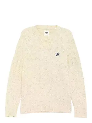 Wood Wood Logo Embroidered Jumper - Neutrals