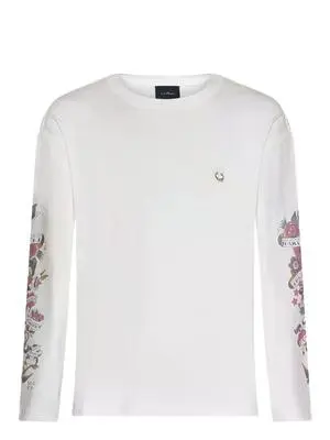 John Richmond Long-sleeve Graphic T-shirt - White
