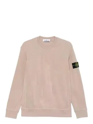 Stone Island Logo-patch Waffle Knit Sweater - Neutrals