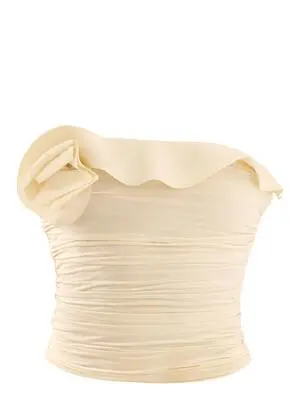 MAYGEL CORONEL Albura Ruched Bandeau Top - Neutral