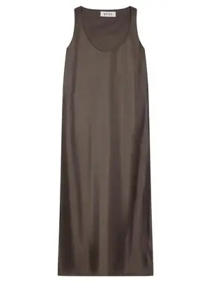 RÓHE Silk-satin Midi Dress - Brown