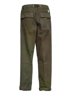 WHITE SAND Elasticated Waist Cargo Trousers - Green