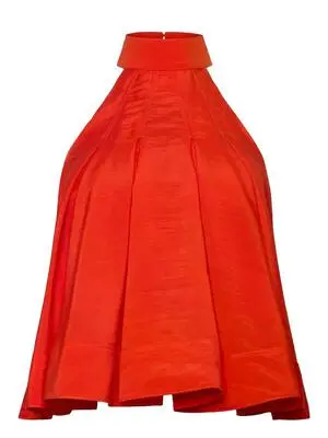 Cinq À Sept Cinq A Sept Jagger Halterneck Top With Rear Bow Detail Red