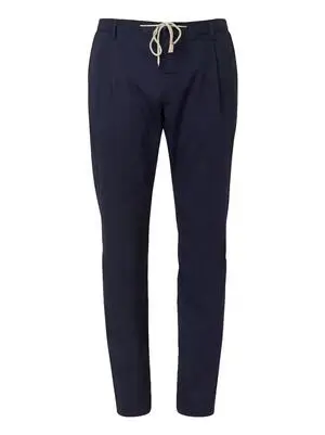Eleventy Drawstring Pleated Trousers - Blue